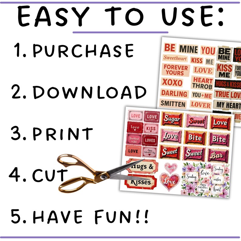 Valentine Greetings Printable: 195 Love Words, Phrases, Junk Journal 35 ...