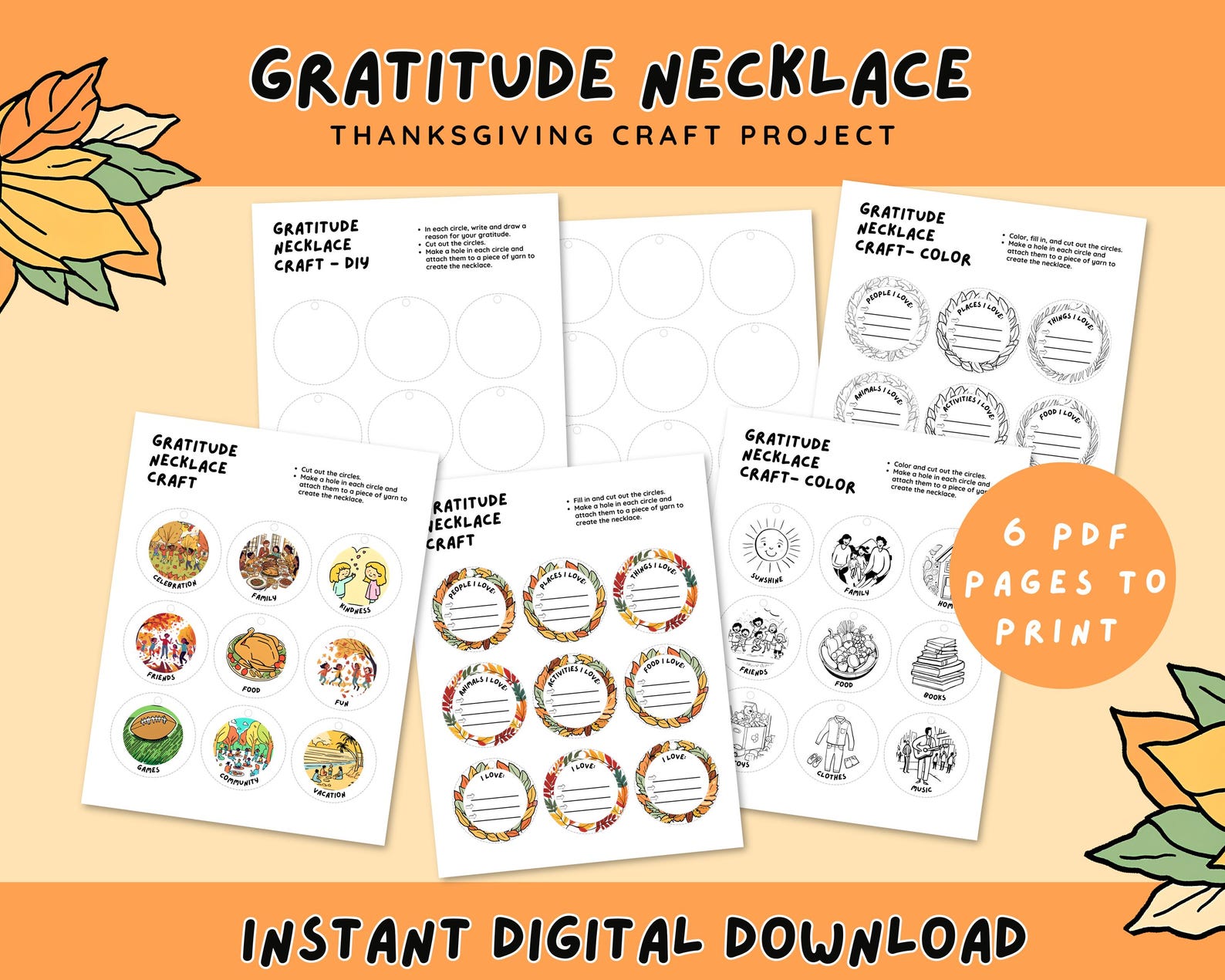 Thanksgiving Gratitude Craft for Kids - Family Fall Activity ...