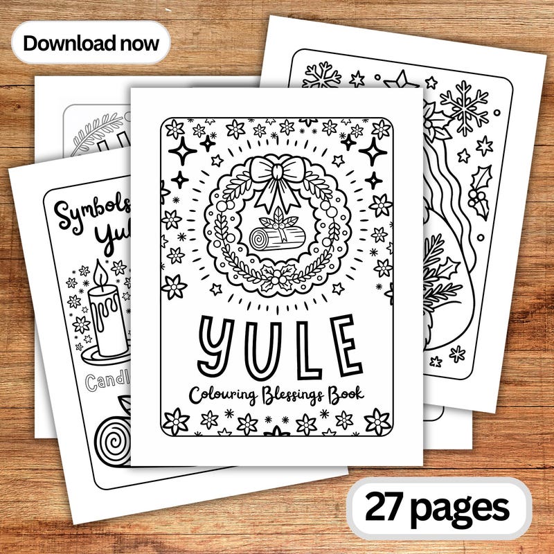 Kids Yule Coloring Page - Etsy