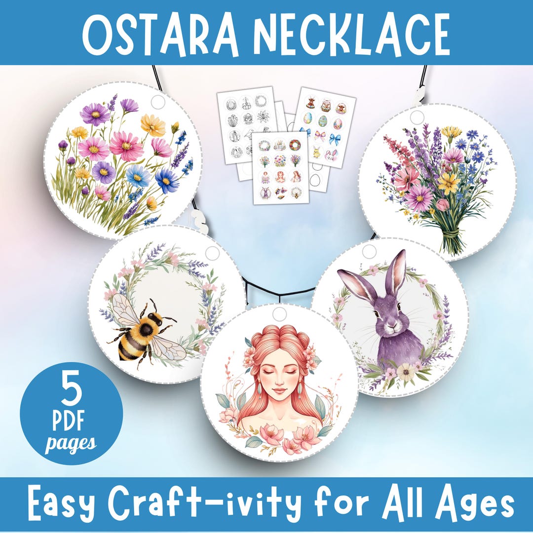 Ostara Craft for Kids of All Ages - Spring Equinox Coloring Necklace ...