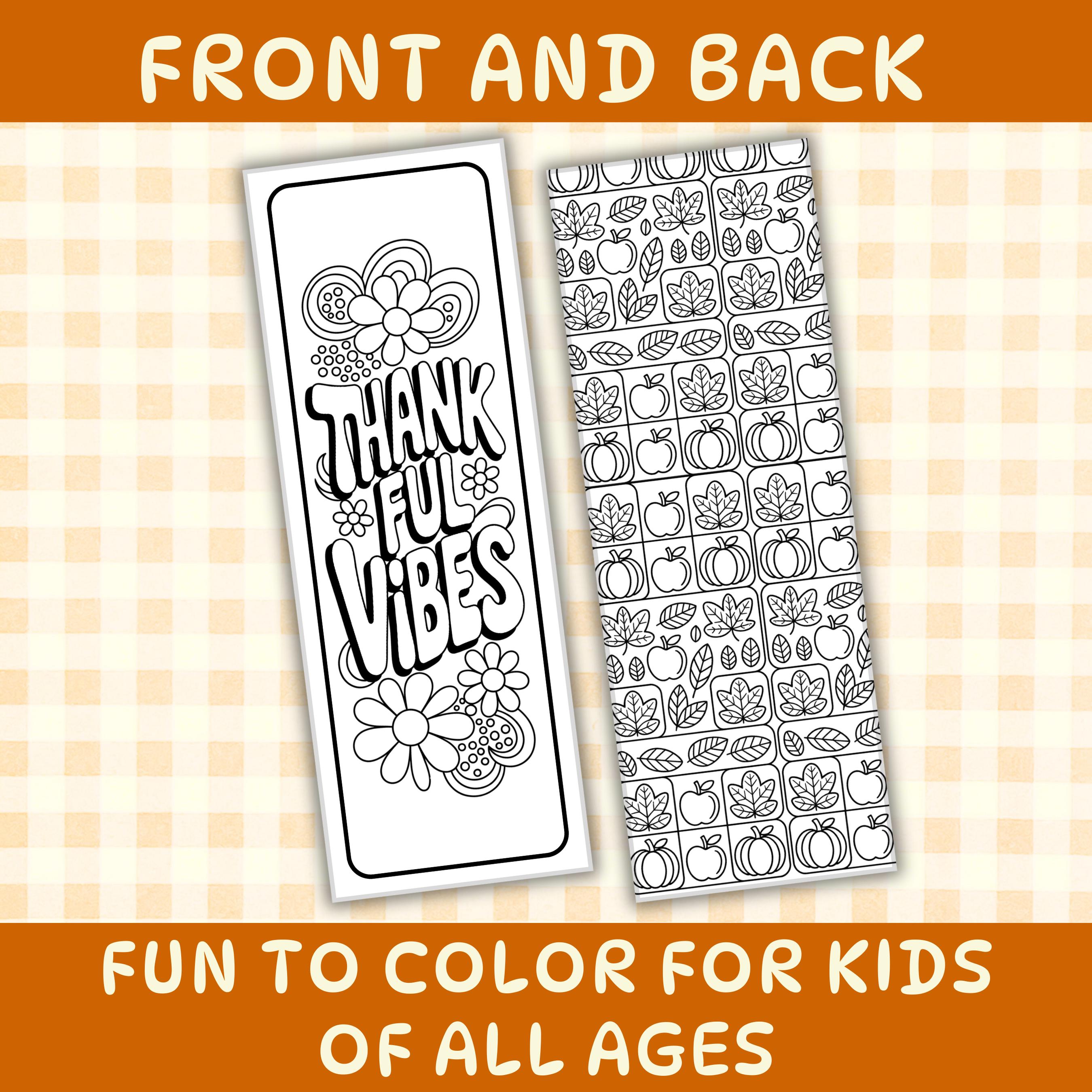 Thanksgiving Bookmark Coloring Craft: Printable Kids' Activity (PDF ...