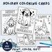 Coloring Christmas Cards ~ Dog Holiday Greetings ~ Yappy Howlidays ...