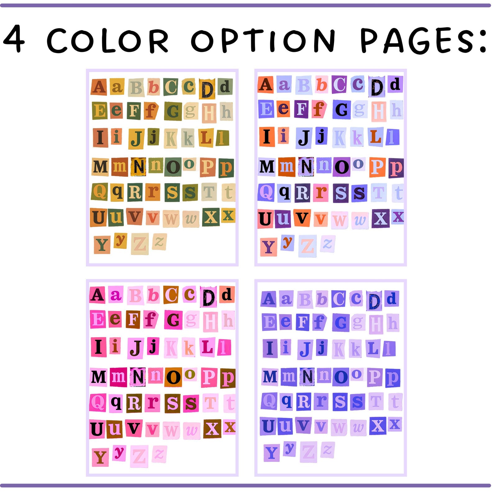 Letters and Words: Ransom Note Alphabet Cutout Printable Junk Journal ...