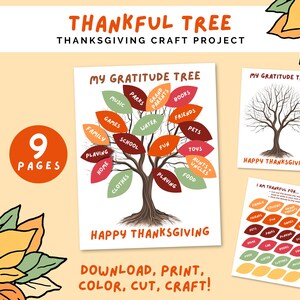 Thanksgiving Thankful Tree + Gratitude Wreath Craft - Preschool ...
