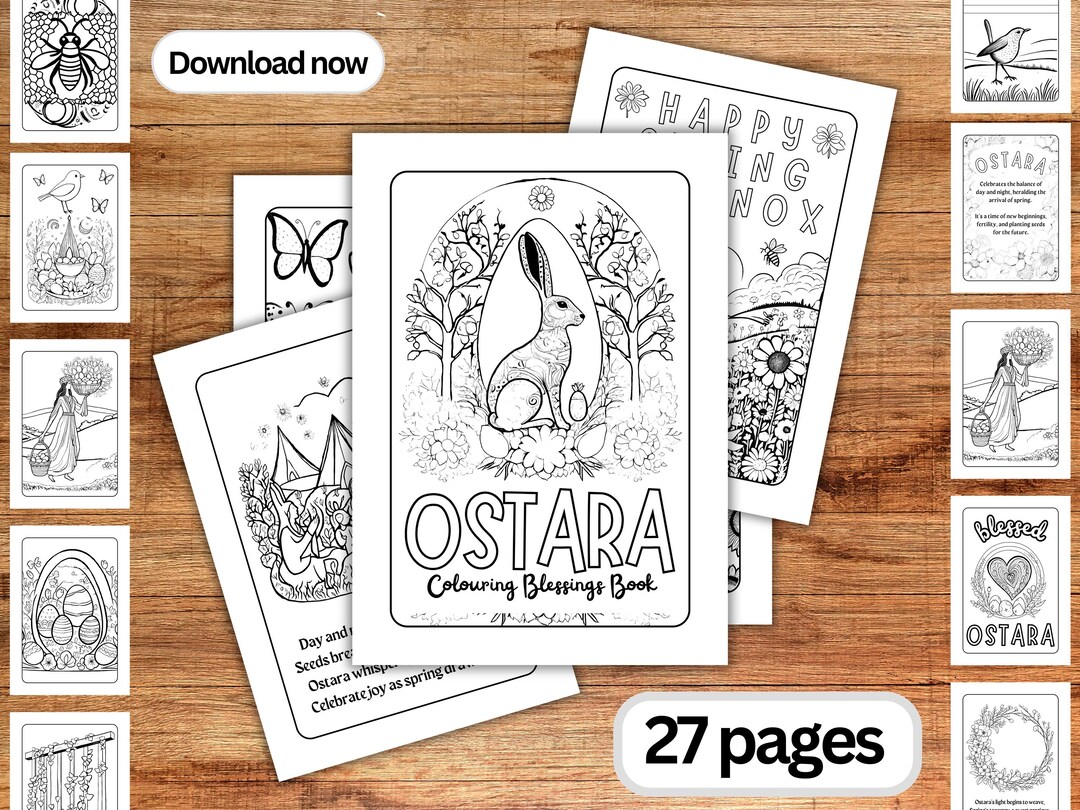 Ostara Coloring Book: Spring Equinox Pagan Printables (digital Download ...