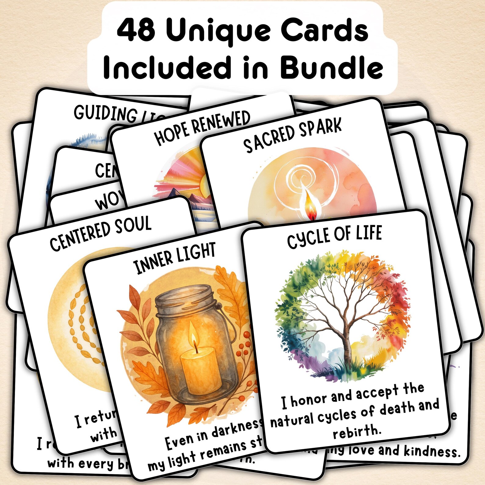 Wheel of the Year Affirmation Cards: Sabbat Printable Set (digital ...