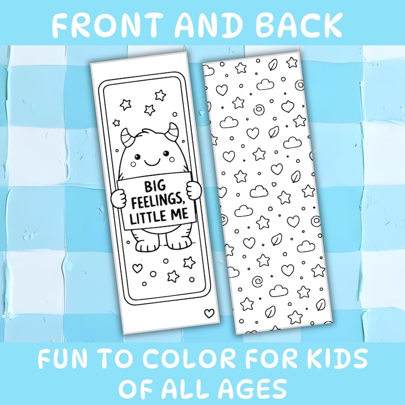 Mindfulness Coloring Bookmarks for Kids | Feelings & Calm Down Activity ...