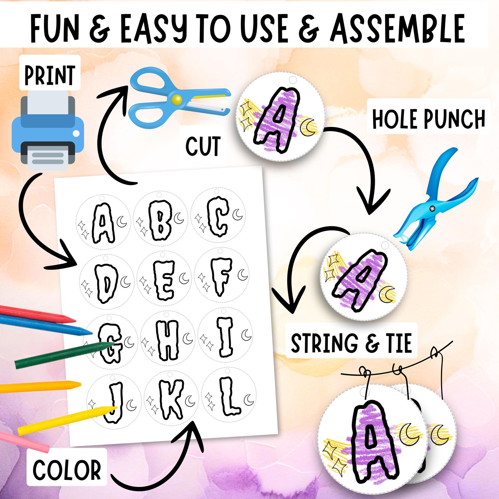 Halloween Name Craft: Fall Alphabet & Numbers - Homeschool Activity ...