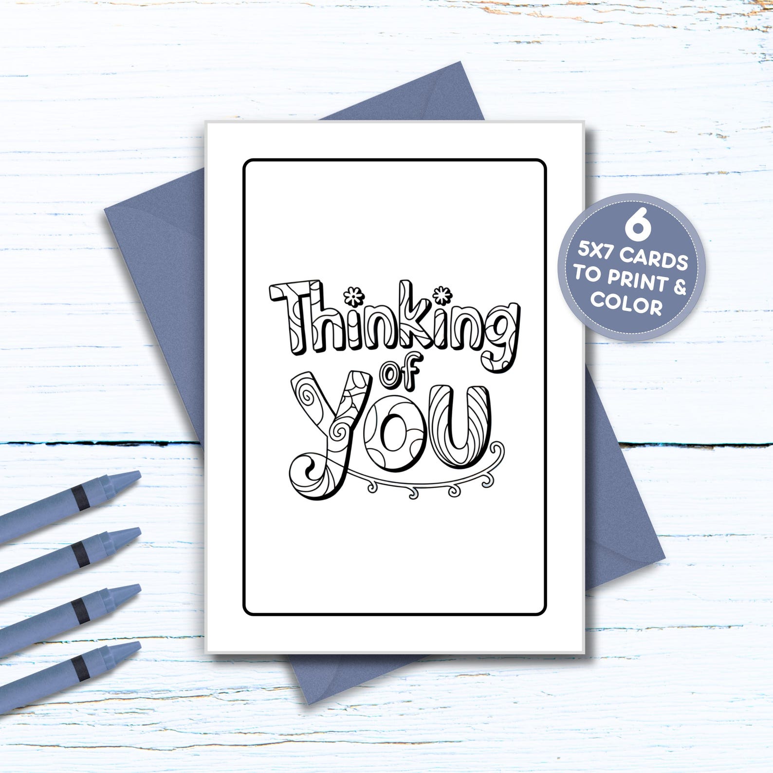 Thinking of You Coloring Cards: Kids' Sympathy & Get Well Card Designs ...