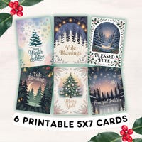 Instant Printable Digital Yuletide, Yule or Winter Solstice Greeting ...