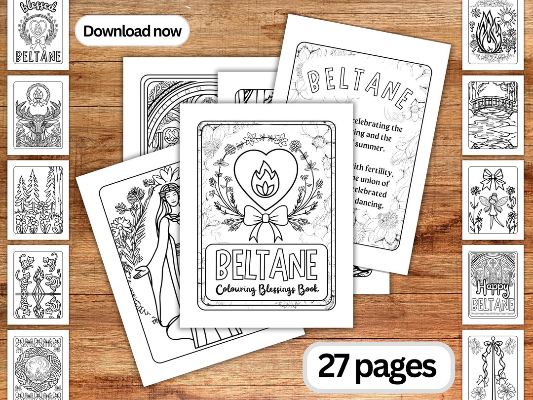 Beltane Coloring Book: Pagan Summer, Wheel of the Year (PDF) - Etsy UK