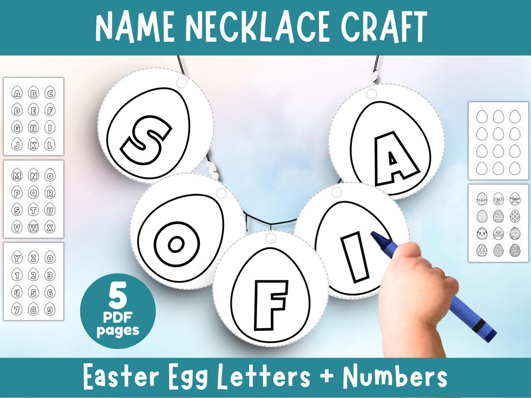 Easter Name Craft Activity for Toddlers and Kids - Easter Egg Alphabet ...