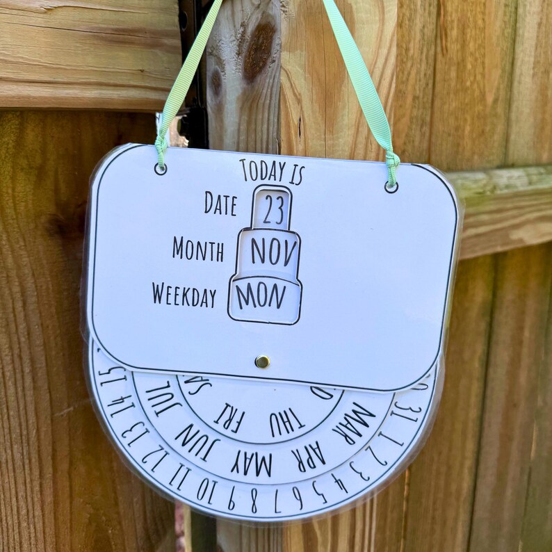 Printable Perpetual Calendar Wheel: Year Round Learning Months, Days ...