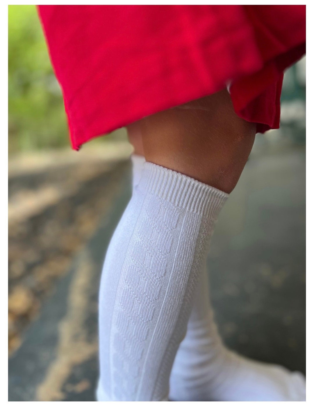 Cable Knit Knee Hi Socks, Monogrammed Socks - Etsy