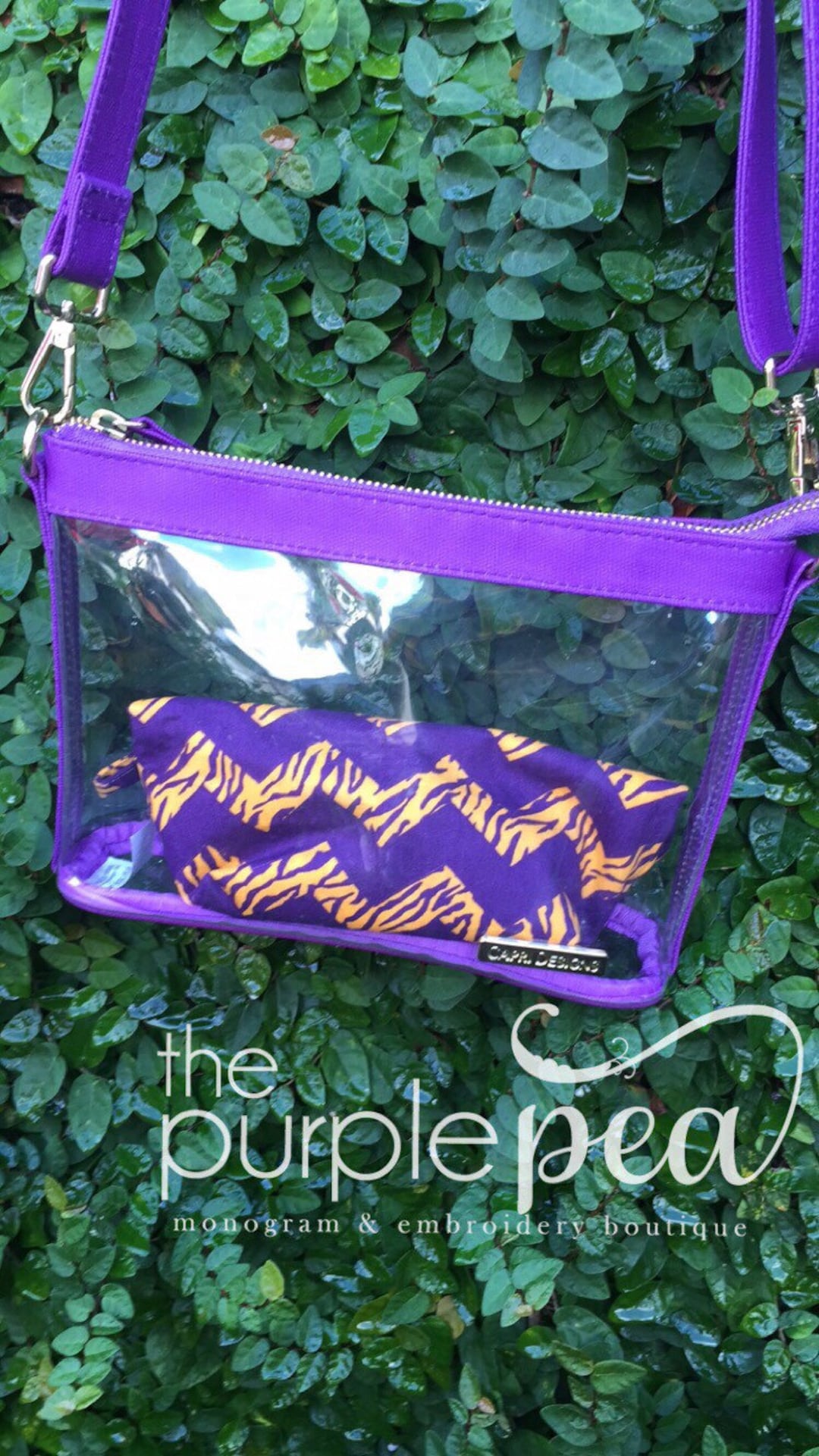 Clear Stadium Purse, Clear Bag, LSU Purse, Geaux Tigers, NFL Purse - Etsy