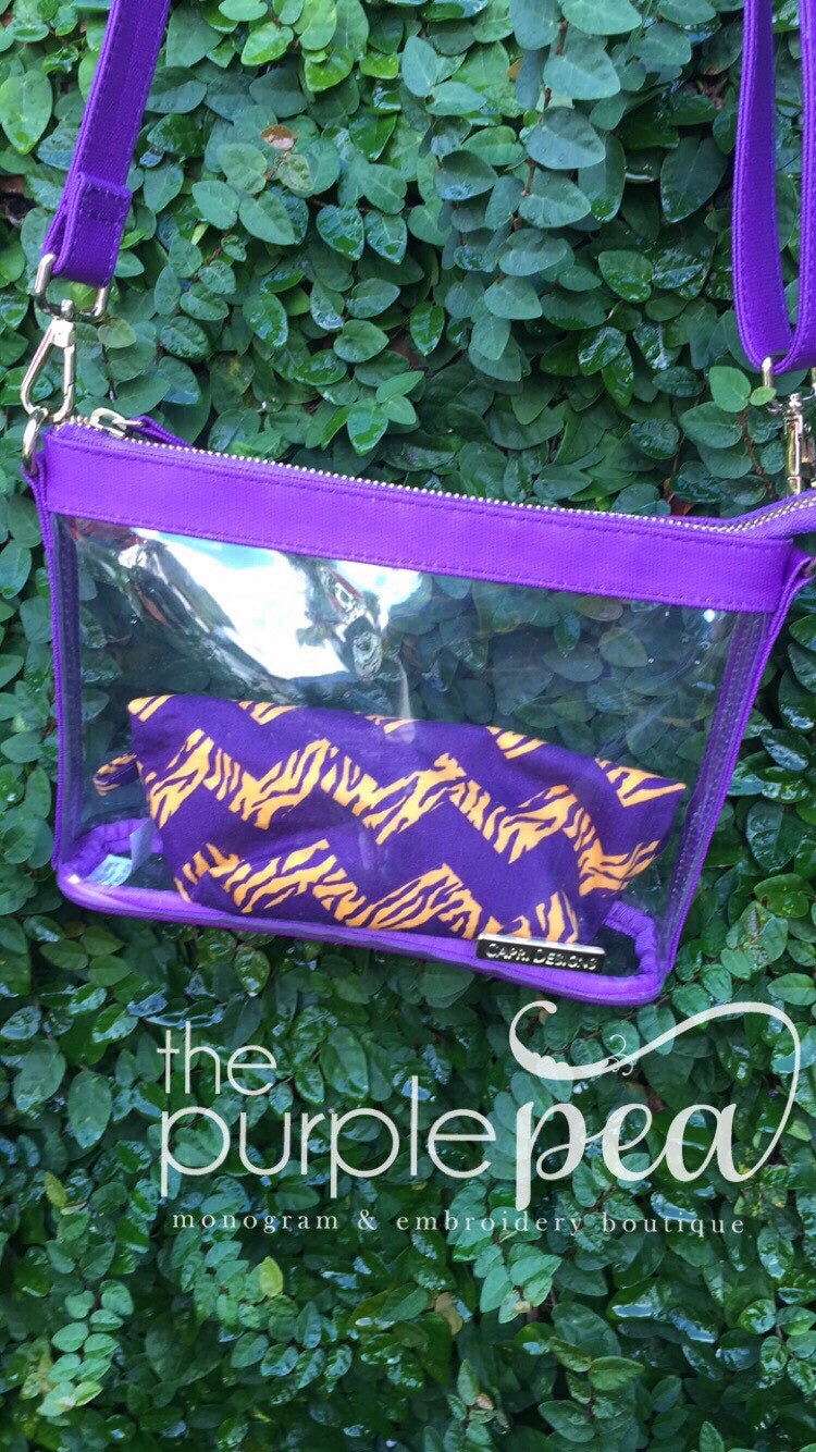 Clear Stadium Purse Clear Bag LSU Purse Geaux Tigers NFL | Etsy