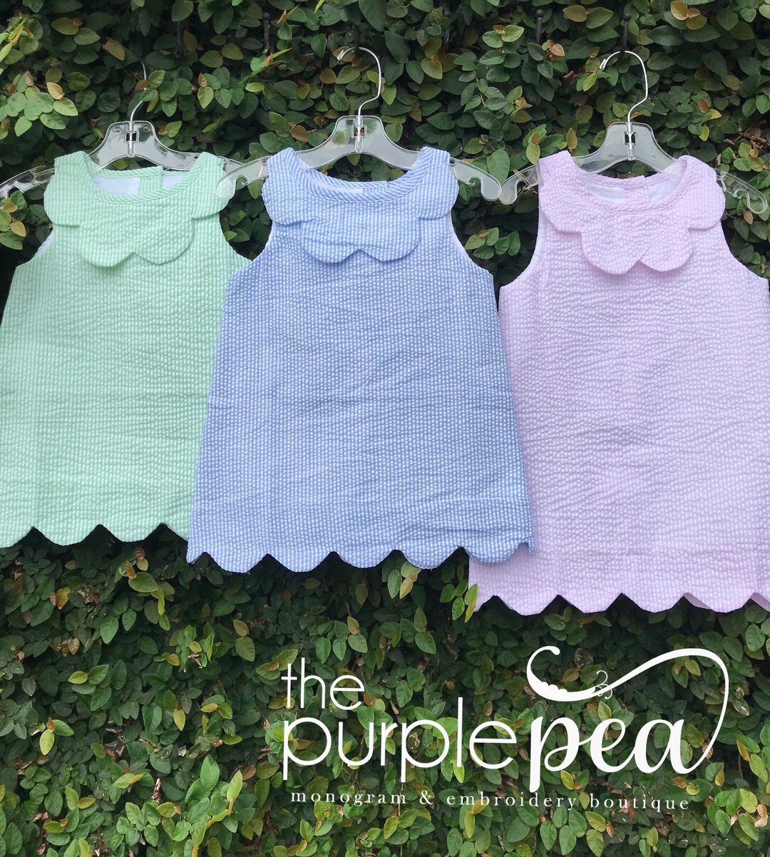 Seersucker Dress Girls Monogrammed Dress Toddler Seersucker - Etsy