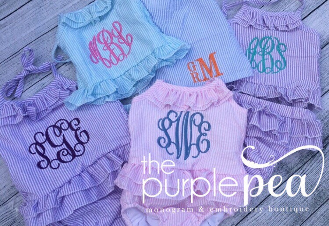 Girls Swimsuit, Monogrammed Swimsuit Girls Bathing Suit, Monogrammed ...