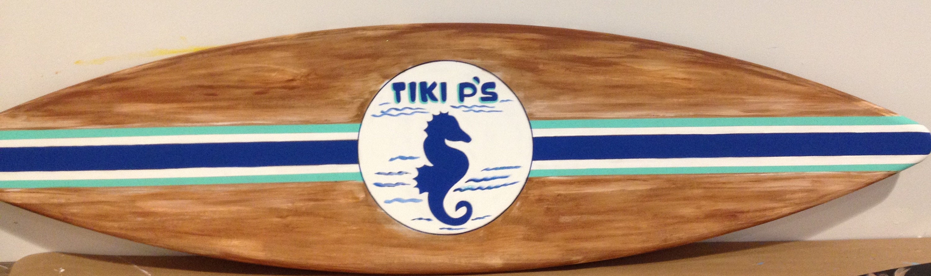 4ft Wood Hand Painted Surf Surfboard Beach Hawaiian Girl Boy | Etsy