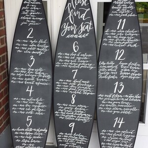 4ft Chalk Surf Surfboard Surf Board Wood Wall Sign Menu Guest - Etsy