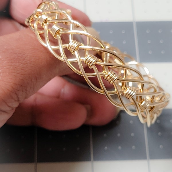 Wire Wrapped Bangle - Etsy