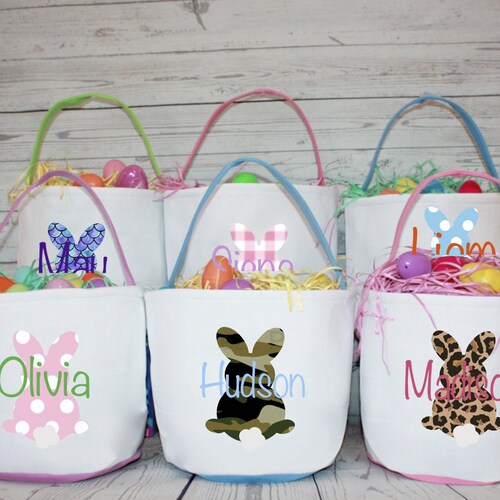 Personalized Easter Bunny Baskets Monogrammed Easter Basket - Etsy