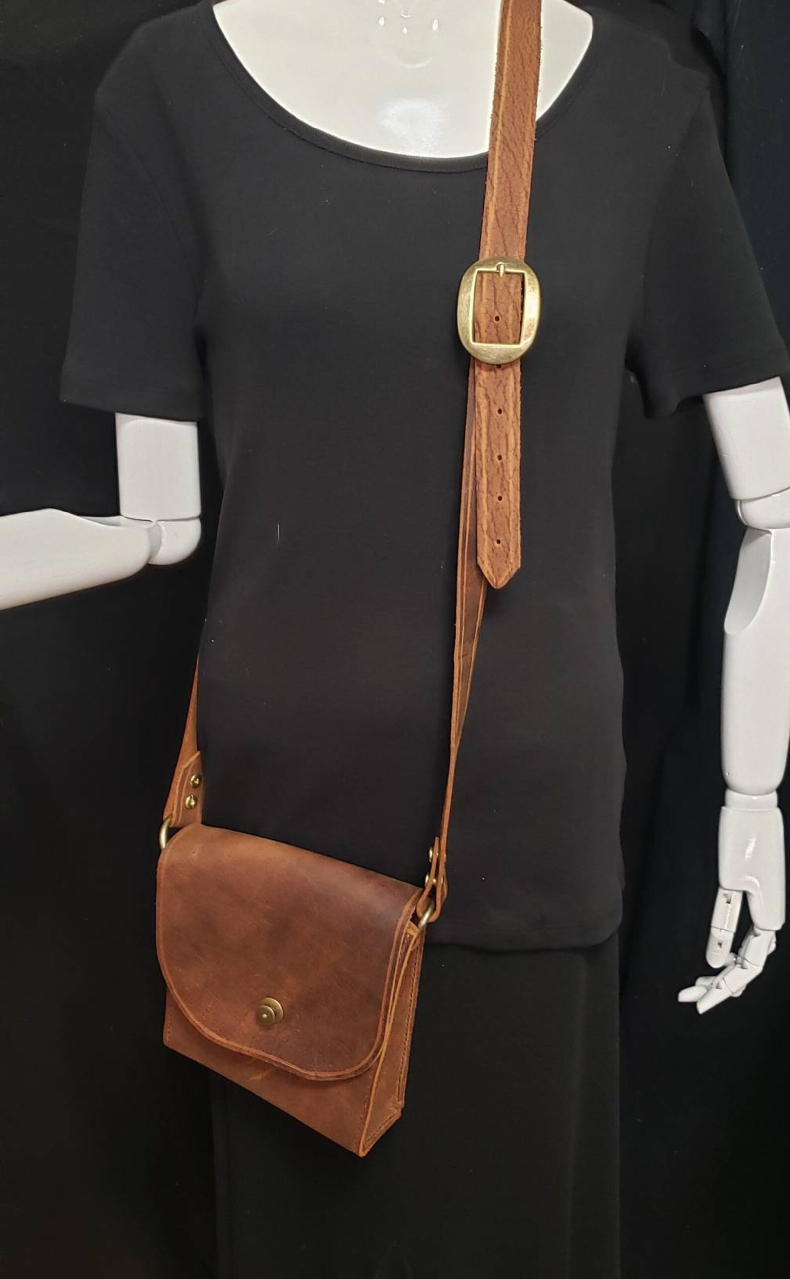 Leather Handbag With Shoulder Strap Crossbody Purse - Etsy