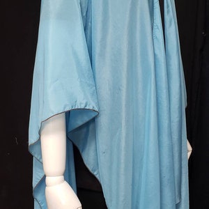 Silk Ruana, Kimono Wrap, Shawl, Light Blue With Decorative Stitching ...