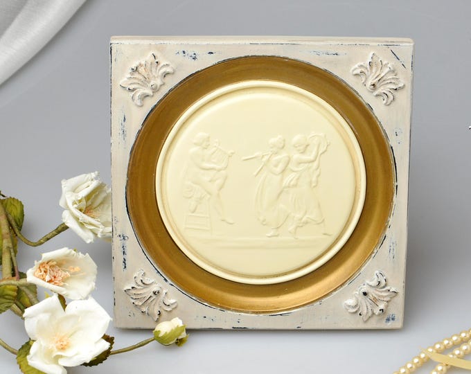 Hand Painted Alexander Backer Greek Goddess Wall Plaque Shabby French ...