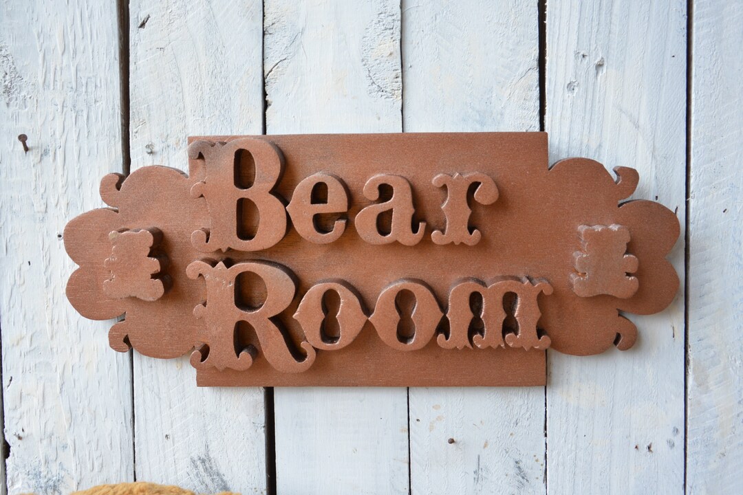 Vintage Toy Room Sign bear Room Teddy Bear Toys Collection Sign ...