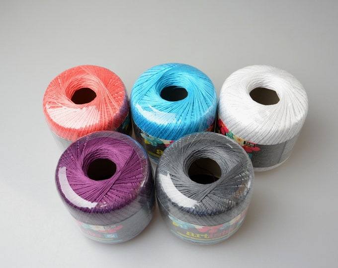 100% Mercerized Egyptian Cotton Crochet Thread Size 10 Artiste Crochet ...