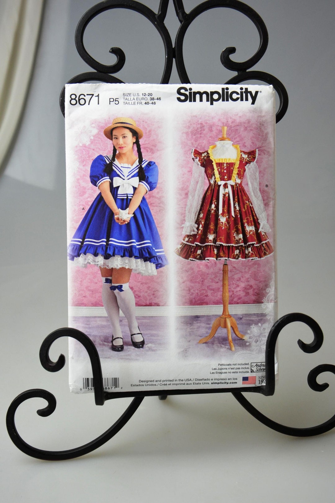 Andrea Schewe Designs Lolita Style Dress Sewing Pattern Simplicity 8671 ...