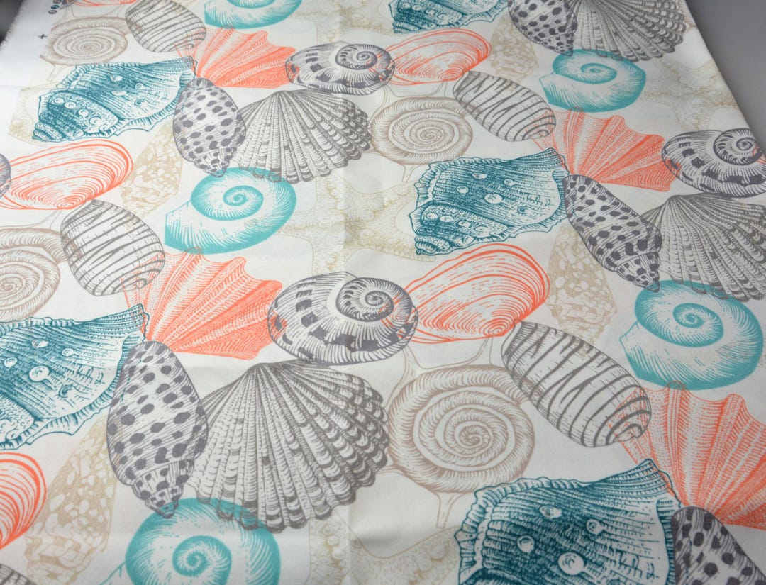 Seashell Fabric by Richloom Outdoor Ocean Cottage Decor Beach Bedding DIY Pillow - Etsy