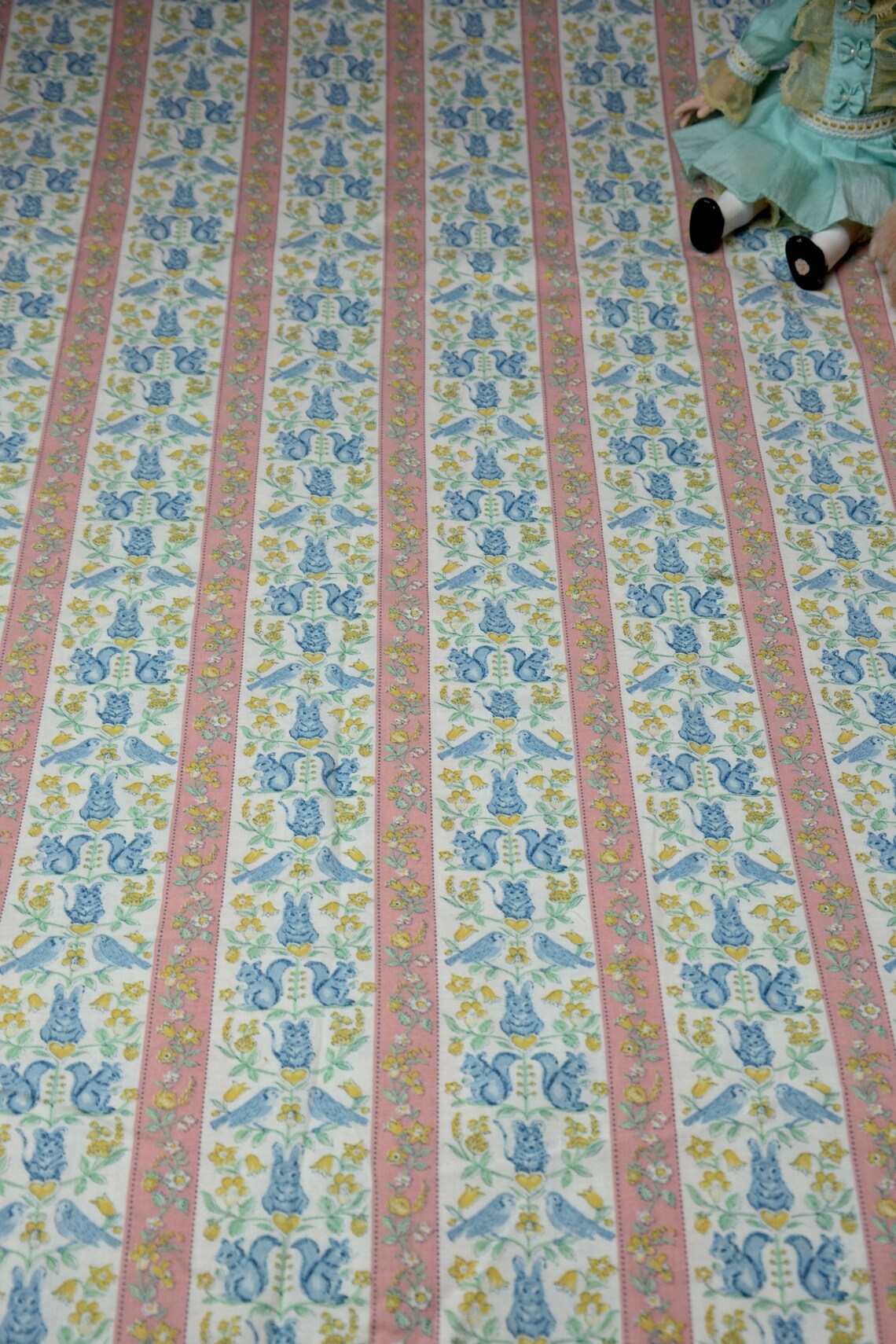 Pastel Colors Cotton by Peter Pan Fabric Inc Bird Squirrel - Etsy
