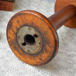 Large Industrial Textile Mill Spool Wooden Rustic Farmhouse Primitive ...