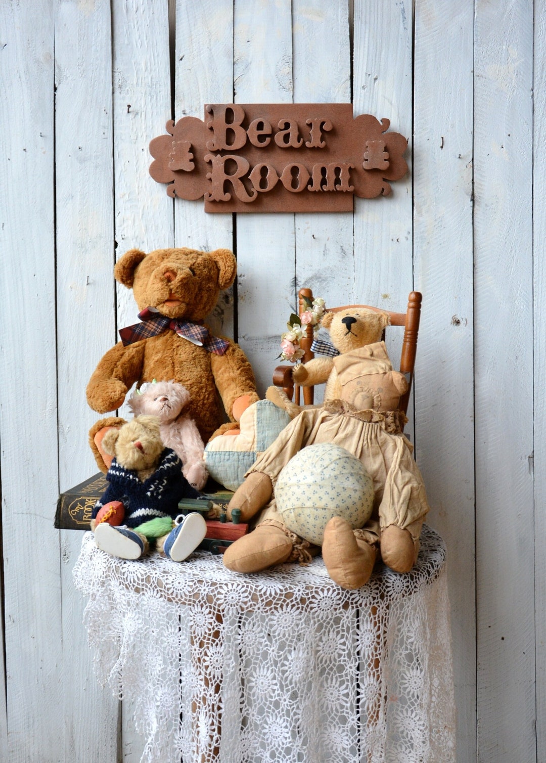 Vintage Toy Room Sign bear Room Teddy Bear Toys Collection Sign ...