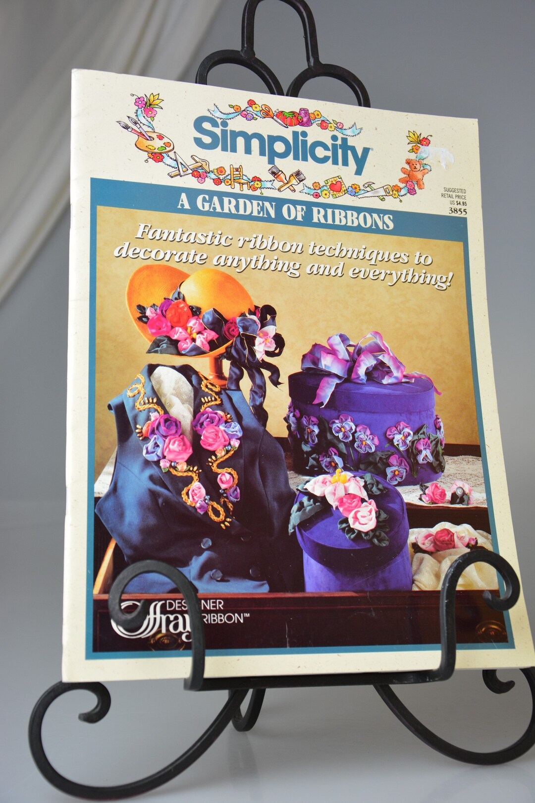 Vintage Simplicity Booklet A Garden of Ribbons Silk Ribbon Embroidery ...
