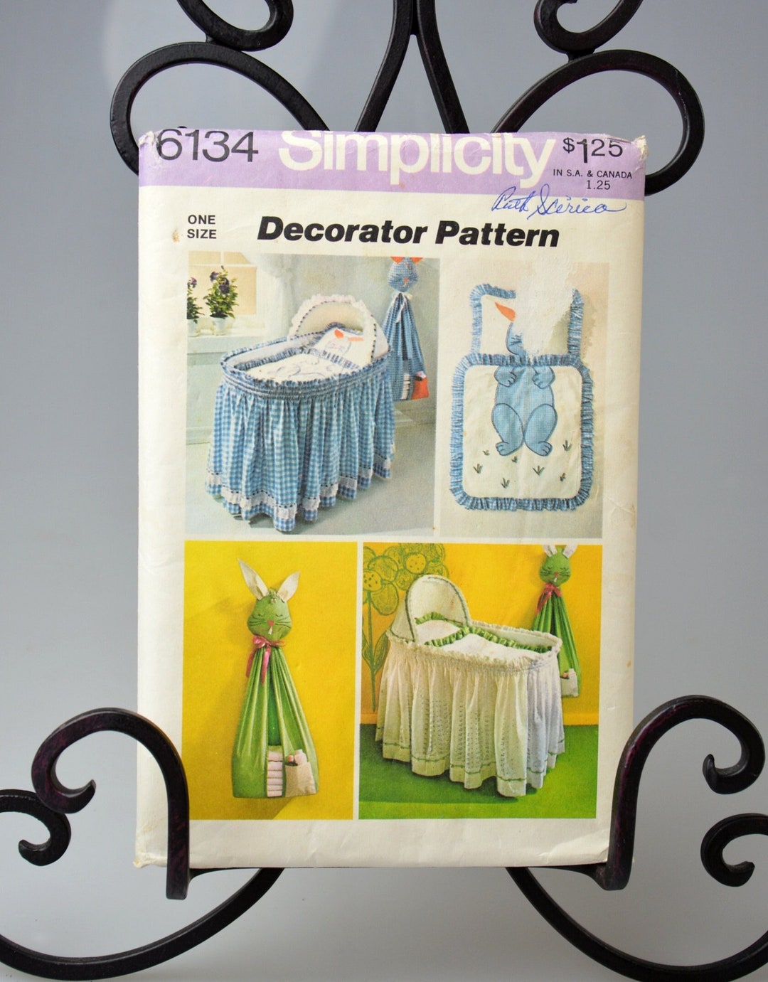 Simplicity 6134 Sewing Pattern Baby's Basket Skirt Basket Liner Diaper ...