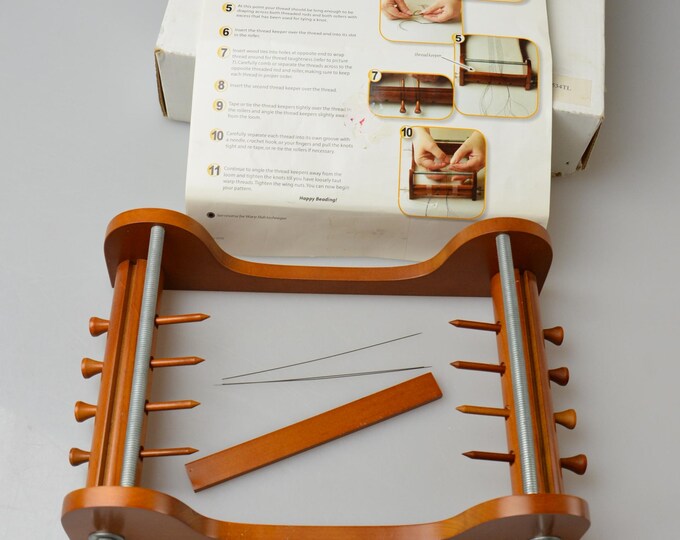 Professional Beading Loom With Extra 3 Long Needles Wooden Bead Weaving ...