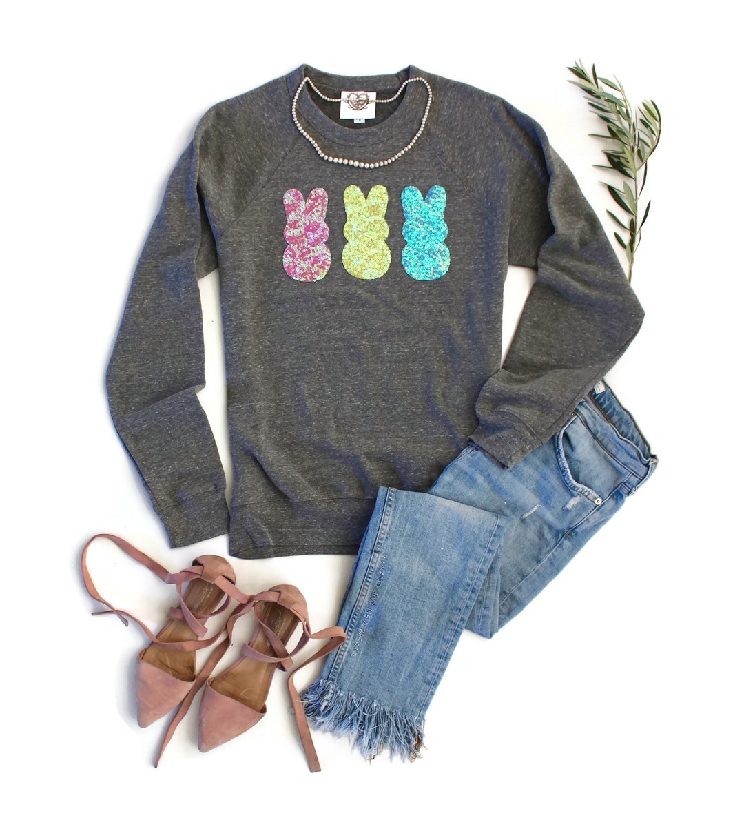 Easter Shirt Women. Sequin Patch. Sweatshirt. Easter Gift for Her ...