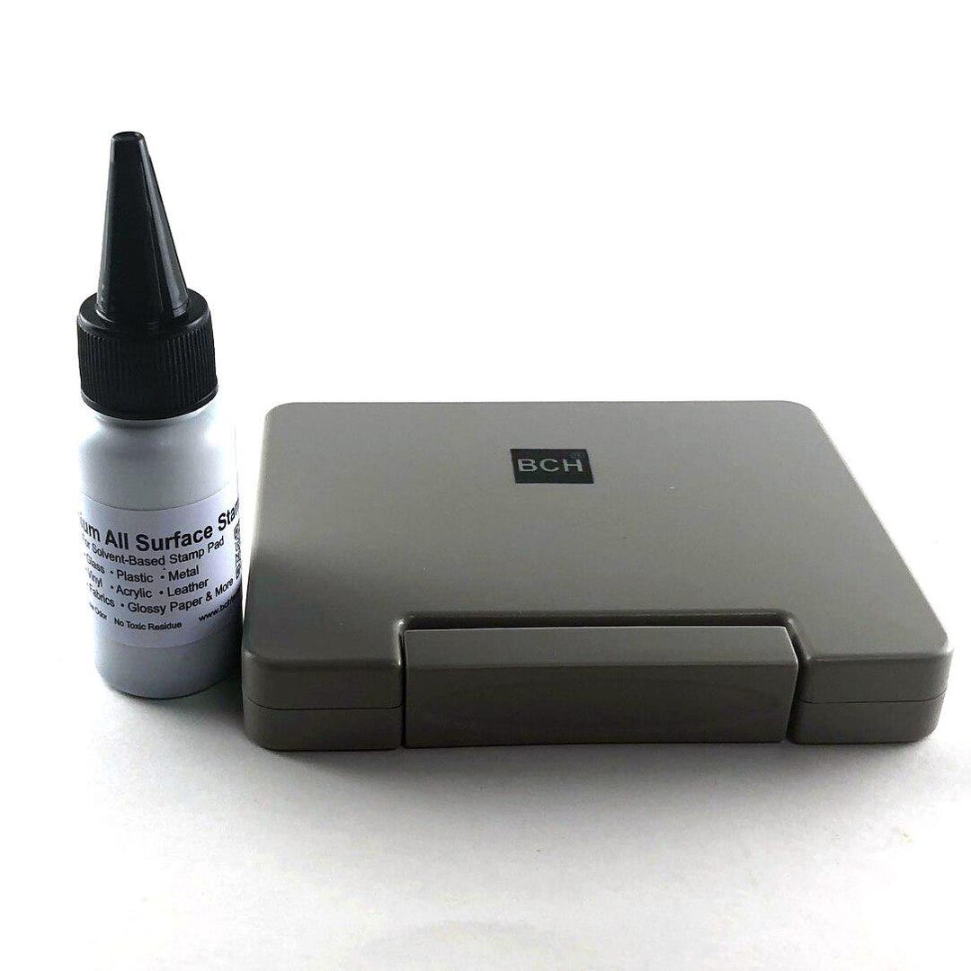 Fast-dry All-surface Stamp Ink Combo: Solvent-based Ink & Tight-seal ...