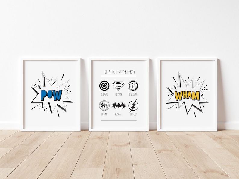 PRINTABLE Pow Print- 5x7, 8x10, 11x14, 16x20, 18x24- Superhero Print ...