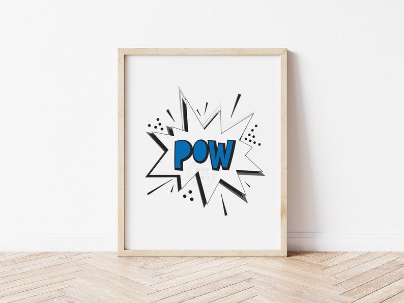 PRINTABLE Pow Print- 5x7, 8x10, 11x14, 16x20, 18x24- Superhero Print ...