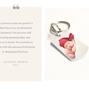 Photo Keychain, Picture Keychain for Boyfriend or Husband, Car Key, Tag ...