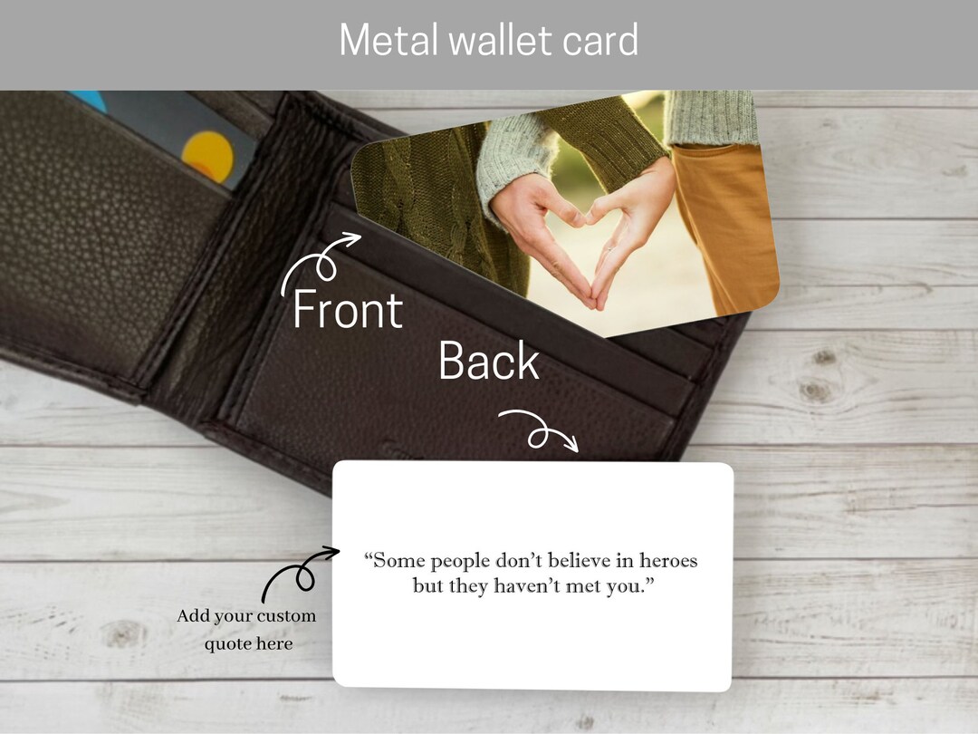 Metal Wallet Card With Photo and Personalized Love Note, Anniversary ...
