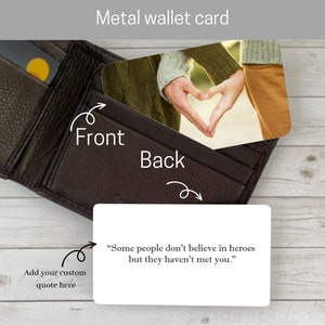 Custom Metal Wallet Photo Card for Husband, Boyfriend Gift ...
