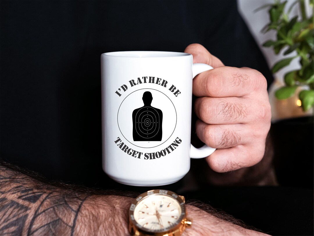 Target Shooting Coffee Mug, Funny Dad - Grandpa Gift, 15 Oz Ceramic - Etsy