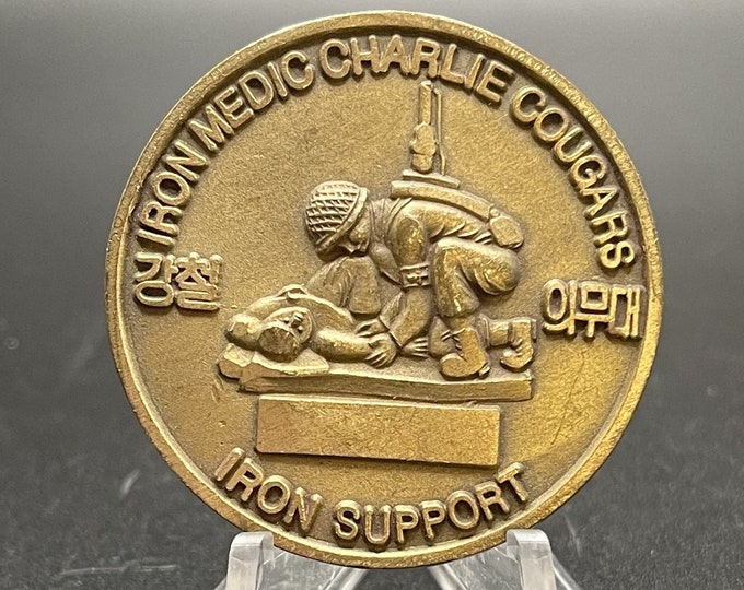 Iron Medic Charlie Cougars Challenge Coin 302D Support Battalion 2nd ...