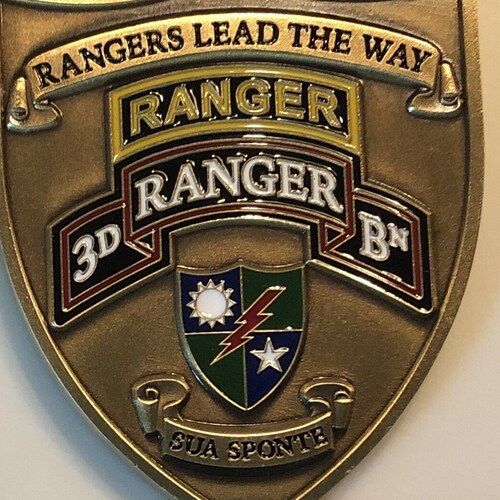 3D Ranger Battalion Shield Challenge Coin - Etsy