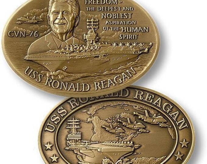 USS Ronald Reagan CVN - 76 Challenge Coin - Etsy